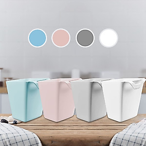 SMGSP 5 Pack Cart Hanging Cup Holder, Rolling Cart Accessories Utility cart Accessories Hanging Bins, Pencil Holder Hanging Trolley Basket, Planter Hanging Buckets for Home Kitchen (Green)