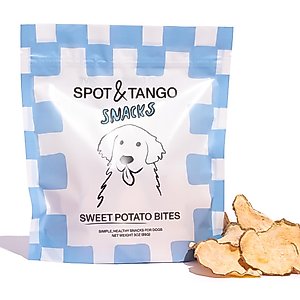 Spot & Tango Sweet Potato Bites Dog Treats - Single Ingredient, 100% Sweet Potato - Dehydrated Snacks - Grain & Gluten-Free - USA-Made - for Small, Medium, and Large Dogs