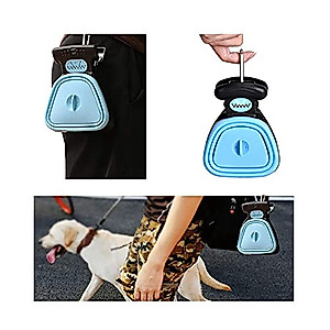 Dog Pooper Scooper For Large Dog-Portable Sanitary Dog Waste-Heavy Duty Dog Waste Cleaner with Bag Dispenser-Dog Leash Clip and 90PCS Waste Bags Included