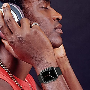 AIRPROCE Compatible with Apple Watch Bands 38mm 40mm 41mm 42mm 44mm 45mm 49mm, Soft Silicone Sport Wristbands Replacement Strap for iWatch Ultra SE Series 8 7 6 5 4 3 2 1 Sport Edition for Women Men (38/40/41mm S/M, Black)