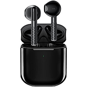 FEANS True Wireless Earbuds, Bluetooth 5.3 Noise Cancelling Headphones with Microphone, Waterproof Stereo Earphones Touch Control Headset with Deep Bass for iPhone/Android (Black)