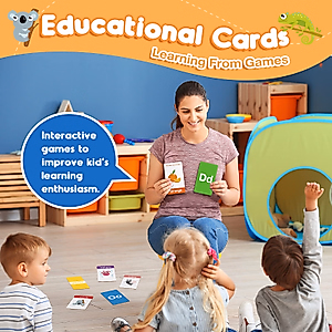 Flashcards Learning Toys for Toddlers 1-6 Years, Educational Toys for Preschool Learning Colors Shapes Numbers Animals Alphabet Flashcards for Kids Christmas Stocking Stuffers Gifts
