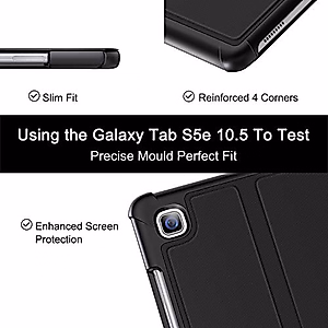 Soke Case for Samsung Galaxy Tab S5e 2019, Premium Shock Proof Stand Folio & Multi-Viewing Angles, Auto Sleep/Wake,Hard PC Back Cover for Galaxy Tab S5e 10.5 inch Tablet [SM-T720/T725/T727],Black