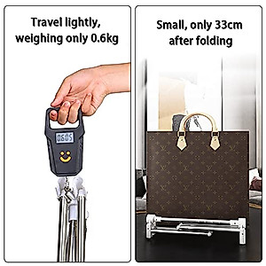 LINNNZI Portable Garment Rack, Stainless Steel Foldable Clothes Rack for Travel, Camping, Hotel Room, Laundry, Dance, Indoor, Outdoor