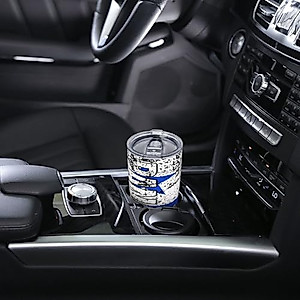 VKKOEWL Vintage Panama Flag Stainless Steel Insulated Tumbler 20 Oz Travel Water Bottle Coffee Mug Drink Cup With Lid Straw