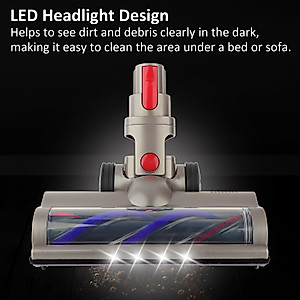 AINUO Quick Release Motorhead Turbine Brush Cleaner Head Compatible with Dyson V15 V11 V10 V8 V7 Vacuum Cleaner for Cleaning Carpets, Floors, Tiles