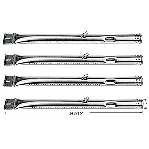 Hongso SUS304 Grill Burner Tubes Replacement for Charbroil 461334813, 463322613, 463334613, Thermos 466360113 Gas Grill, 4 Pack G432-Y700-W1 Grill Burners, SBH0204