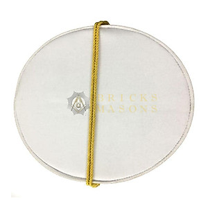 33rd Degree Scottish Rite Crown Cap - Wings Down White Hand Embroidered