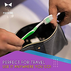 EcoFox Bulk Toothbrushes 25 Pack | Individually Wrapped Travel Toothbrush Set for Adults & Kids | Made with a Medium-Soft Large Brush Head | BPA-Free & Disposable!
