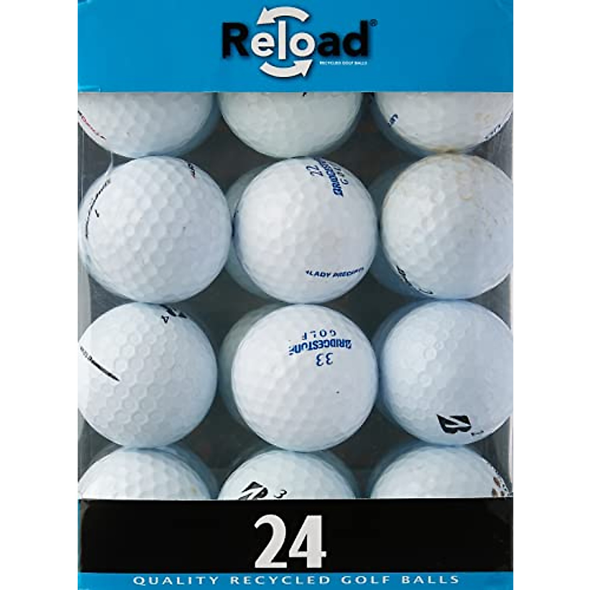 Reload Recycled Golf Balls (24-Pack) of Bridgestone Golf Balls, White
