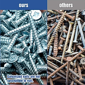 Hongway 230pcs Wood Screws Assortment Kit, Flat Head Wood Screws Set, Zinc Plated Steel, Self Tapping Screws, Drywall Screws Assortment, Assorted Wood Screws, Assorted Screws(7 Sizes)