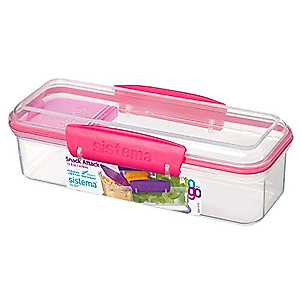 Sistema Snack Attack to Go Snack and Dip Container, 13.6 oz