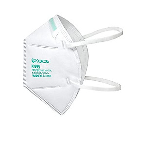 POWECOM KN95 Respirator Face Mask | Breathable Face Mask (10 Pack) |White| Headband Style