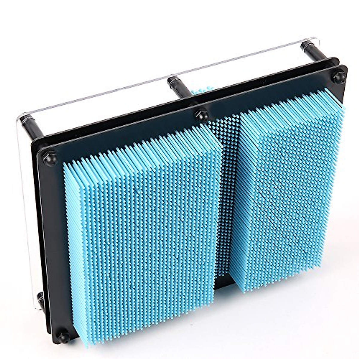 E-FirstFeeling 3D Pin Art Toy Extra Large 10" X 8" Pin Art Board Pin Impression Sculpture Toy for Kids Adults Hand Mold Board Toy - Light Blue