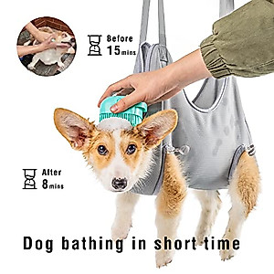 LMOPU Cat Grooming Hammock,Dog Grooming Harness,Cat Bag for Nail Trimming,Dog Sling for Nail Clipping,Holder for Nail Clipping,Quick Dog Bath,Drying Dog Hair
