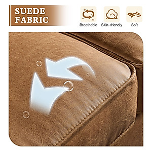 CAODOC 71" Modern Upholstered Sofa Couch 3 Seater Couches for Living Room Sectional Sofas with Solid Wood Legs, Polyester Fibre Couch for Small Spaces,Bedroom,Apartment,Dorm,Office,Light Brown