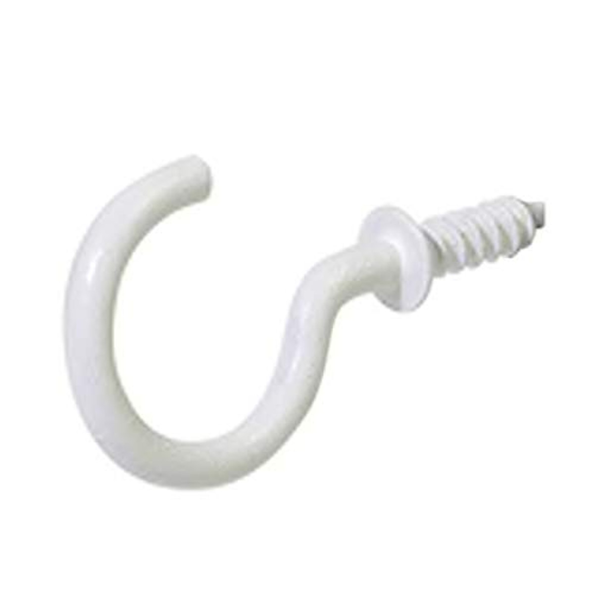 Blue Hawk 7/8” White Steel Cup Hook, 40 Count Pack