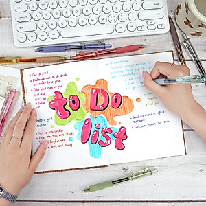 WRITECH Retractable Gel Pens Quick Dry Ink Pens Fine Point 0.5mm Multicolor For Journaling, Drawing, Doodling, and Notetaking (Multicolor)