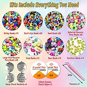 Flat Clay Beads for Jewelry Bracelet Making Kit,6mm Flat Polymer Heishi Beads DIY Arts and Crafts Kit with Smiley Face Letter Bead,Gifts Toys for Girls Age 6-12