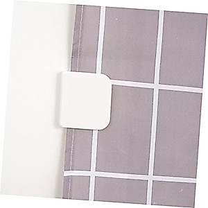 Shower Curtain Clips 6pcs Shower Curtain Fixing Clip White Shower Curtains White Drapes White Shower Curtain Rod Bathtub Insert Shower Guards to Keep Water in Shower Windproof