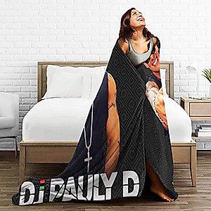 Dj Pauly D Super Soft Blankets Anti-Pilling Flannel Throw Blanket for Home Bedding Living Room 60" x50