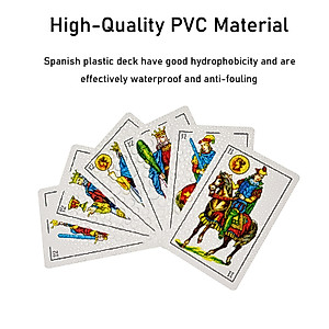 2 Decks Spanish Playing Cards Cartas Españolas, Baraja Española, Briscas Cards Puerto Rico, Mexican Plastico Spanish Cards (with Playing Card Boxes)