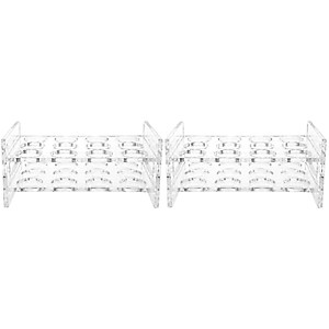 Lurrose Bar Shot Glass Holder 2 Pack Acrylic Shot Glass Shot Glass Tray Vodka Shot Glass Holder Whiskey Cup Rack Holder Carrying 3x4 Shot Glass Tray Holder