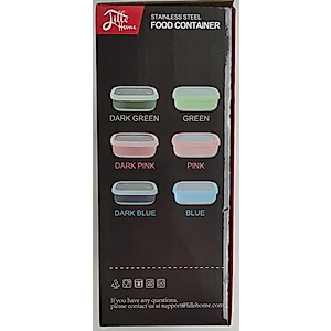 Lille Home Leak Proof Stainless Steel Lunch Snack Containers Set - Ideal for Educational Settings and Daycare - Nesting Trio with Silicone Lids - 47oz+30oz+16oz - Pink