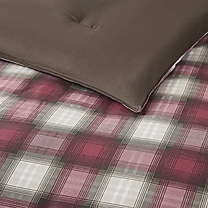 Eddie Bauer - Queen Comforter Set, Reversible Alt Down Bedding with Matching Shams, Home Decor for Colder Months (Navigation Red, Queen)