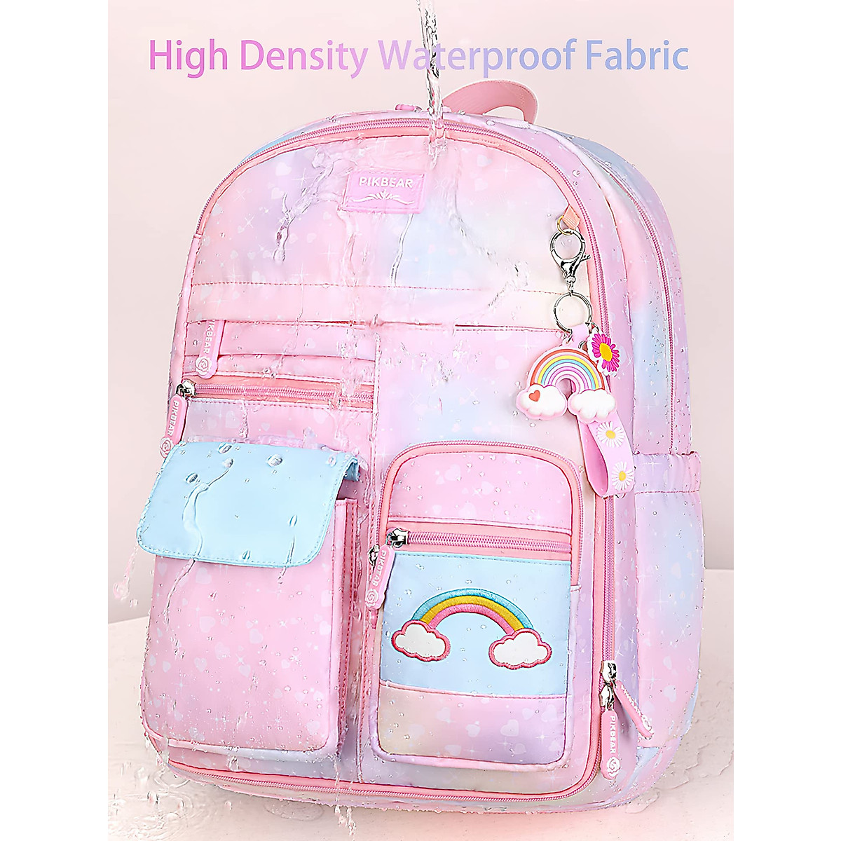 Aeafvot Cute Backpack Travel Backpacks Bookbag for Women & Men Boys Girls School College Students Backpack Durable Water Resistant Blue Large