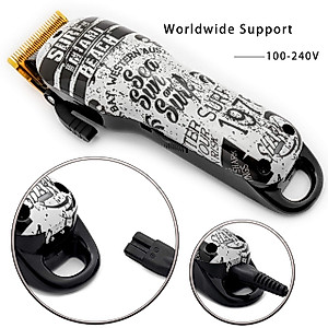 HONGNAL Professional Pro Hair Clippers Cutting Kit,2000mA Powerful Electric Cutting Trimmer Set,Hair Cutting Kit Cordless for Men,Great for Barbers and Stylists（(Summer Beach)