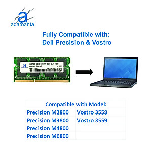 Adamanta 8GB (1x8GB) Compatible for Dell Latitude E7450, E7250, 7250, E5550, 5550, E5450, 5450, E5250, 5250 DDR3L 1600Mhz PC3L-12800 SODIMM 2Rx8 CL11 1.35v Notebook Laptop Memory RAM Upgrade