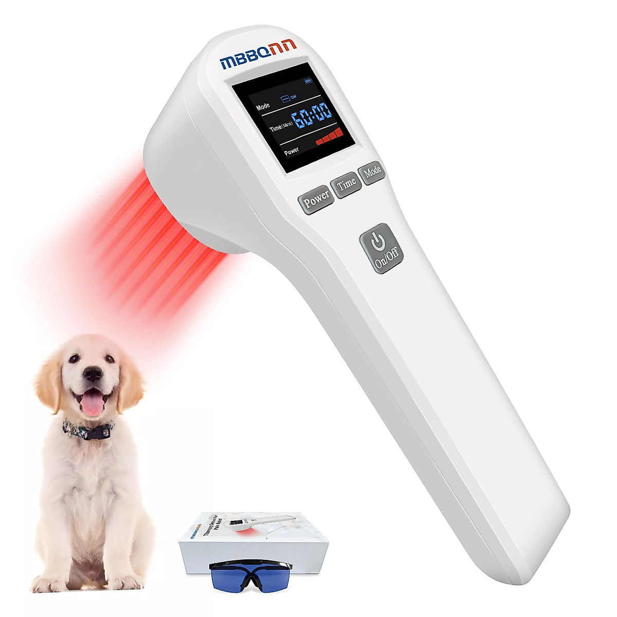 Cold Laser Therapy Device 4x808nm +16X650nm Low Level Laser Therapy for Pain Relief Arthritis Muscle Joints Tissue Red Light Therapy for Dog Cat Horse Pets Wound Healing Reduce Inflammation