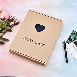 ZEEYUAN Leather Scrap Book DIY Photo Memory Book Scrapbook Photo Album 60 Pages (Rose Blue)