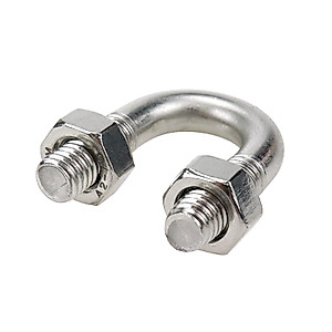 Sscon 10Pcs M6x10 304 Stainless Steel U-Bolt Fastener for 10mm Pipe Dia