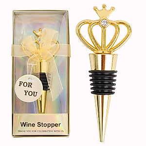 30 Pieces Crown Shape Wine/Bottle Stopper for Wedding,Anniversary or Bridal Shower Party Favors,Souvenis,Gifts or Decorations for Gusts Bulk Baby Shower Party Giveaways