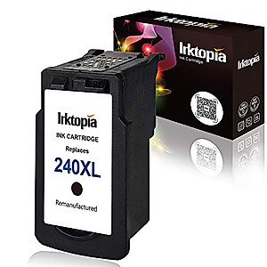 Inktopia Remanufactured Ink Cartridge Replacement for Canon 240XL PG-240XL 240 XL PG 240XL (Single Black) Used in Canon PIXMA MG2120 MG3120 MG3620 TS5120 MG3600 MX372 MX432 MX512 MX532 Printer