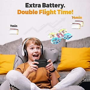 BEZGAR Spare Parts Accessories 3.7V, 500mAh Modular Li-ion Battery (1) + USB Charger (1) for BEZGAR HQ051/HQ051S/HQ052 Mini Drone for Kids Drone