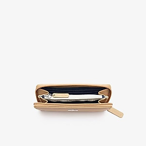 Women's Large Zip Wallet, Pink Madras/Bear Cub-Navy Blue-Archipelago-Antirrhinum-Camouflage, One