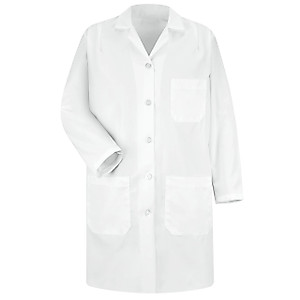 Red Kap Men's Durable Press Lab Coat, White, X-Large