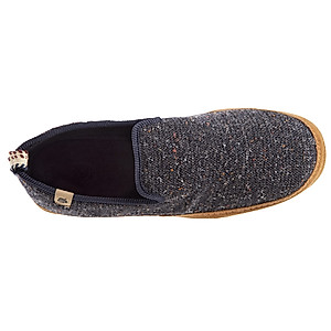 Acorn Men's Lightweight Bristol Loafer with Tweed Upper and Ultralight Cloud Cushioning Slipper, Navy Blue, 10.5-11.5