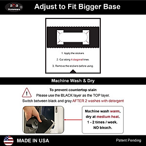 AHA HOMEWARE Bathroom Sink Splash Guard Oval Hole, Behind The Sink Water Splash Guard Centerset Faucet, Faucet Absorbent Backsplash Sink Mat 6/ Oval Hole, Bathroom Backsplash Sink Mat 15/