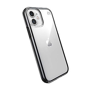 Speck Products Presidio Perfect-Clear Impact Geo iPhone iPhone 12, iPhone 12 Pro Case, Clear/Black (138491-5905)