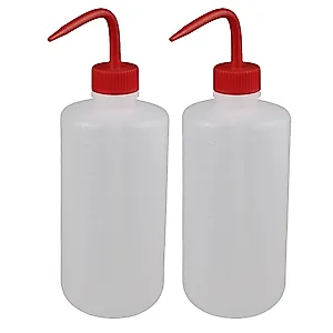 uxcell 2Pcs 500ml 2mm Dia Soft Plastic Sharp Beak Elbow Squeeze Bottle Succulents Watering