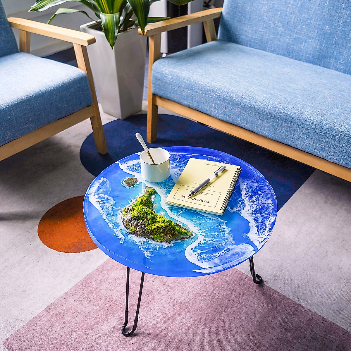 LET'S RESIN Extra Large Resin Molds, 20 Inch XL Round Silicone Molds with 3 Pcs Hairpin Legs for Table, Epoxy Resin Molds for Tray, Clock, Resin Art, Resin Casting, Gifts