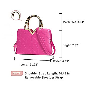 JHVYF Hot Pink Purse Womens Handbag Top Handle Shoulder Bag Tote Satchel Purse Work Bag V067