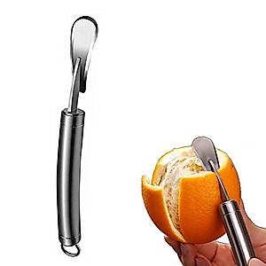 Orange Citrus Peelers Stainless Steel Slicer Cutter Peeler Remover Opener Humanized Design Curved Handle Fruit Tools Kitchen Gadget