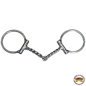 HILASON 5" Western Stainless Steel Horse Mouth Dee Bit W/Twisted Wire Mouth