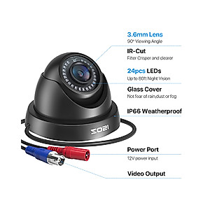 ZOSI 3K Lite Security Camera System with AI Human Vehicle Detection,H.265+ 8CH HD TVI Video DVR Recorder with 8X HD 1920TVL 1080P Indoor Outdoor Weatherproof CCTV Cameras,Remote Access,1TB Hard Drive