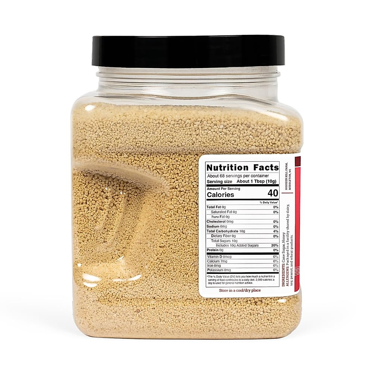 Hoosier Hill Farm Granulated Honey Crystals, 1.5LB (Pack of 1)